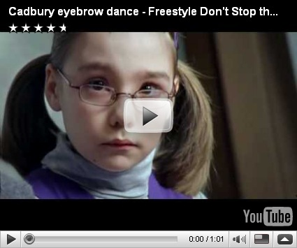 hlt8888: Cadbury Dairy Milk – Eyebrow Dance